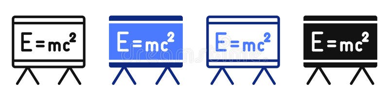 Vector Icon or Logo of Education Board with Formula Stock Vector ...