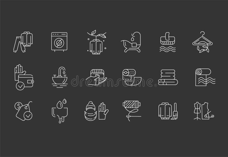 Vector Icon and Logo for Laundry and Dry Clinning. Editable Outline ...