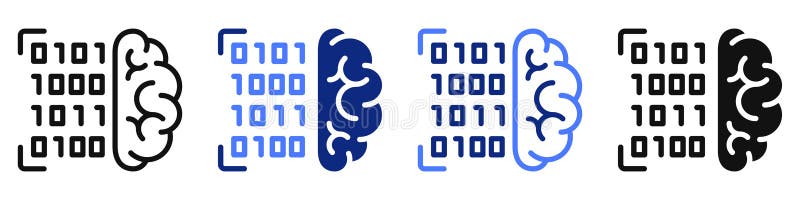 Vector Icon or Logo of Machine Learning Stock Vector - Illustration of ...