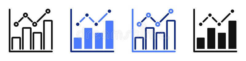 Vector Icon or Logo of Statistics Graph Stock Vector - Illustration of ...