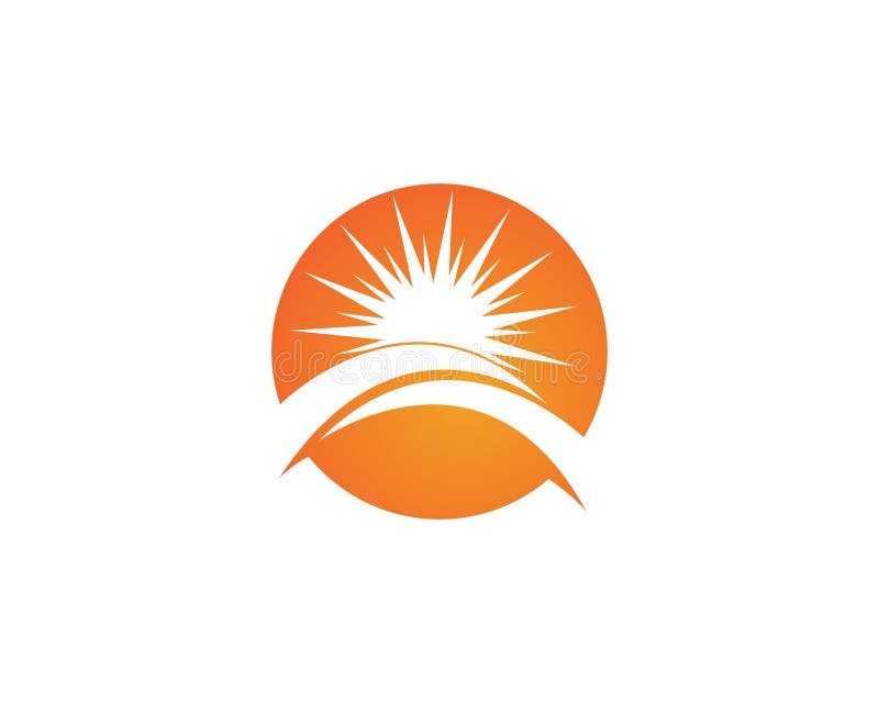Vector Icon Logo Template Sun Over Horizon Stock Vector - Illustration ...