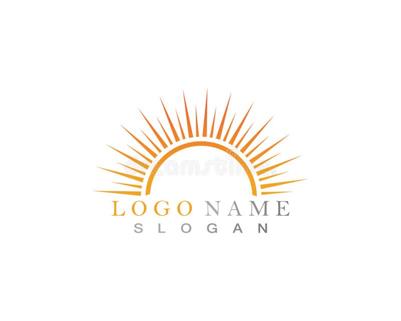 Vector Icon Logo Template Sun Over Horizon Stock Vector - Illustration ...