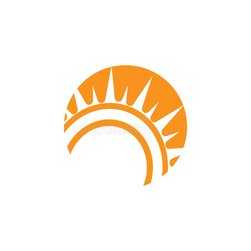 Vector Icon Logo Template Sun Stock Vector - Illustration of isolated ...
