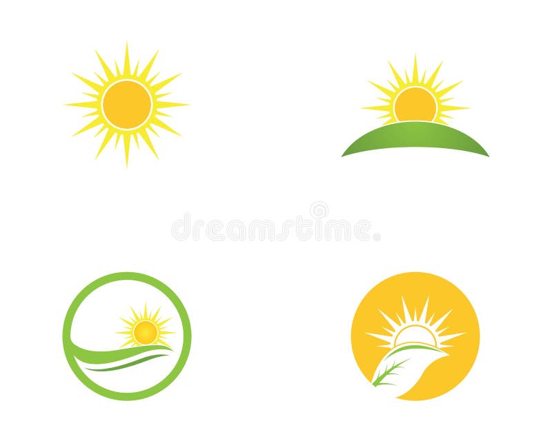 Sun Over Horizon Logos and Symbols Template Vector Stock Vector ...