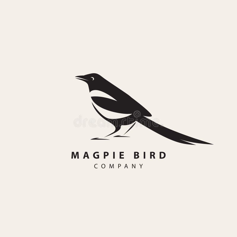 Magpie in Modern Cartoon Style Stock Vector - Illustration of isolated ...