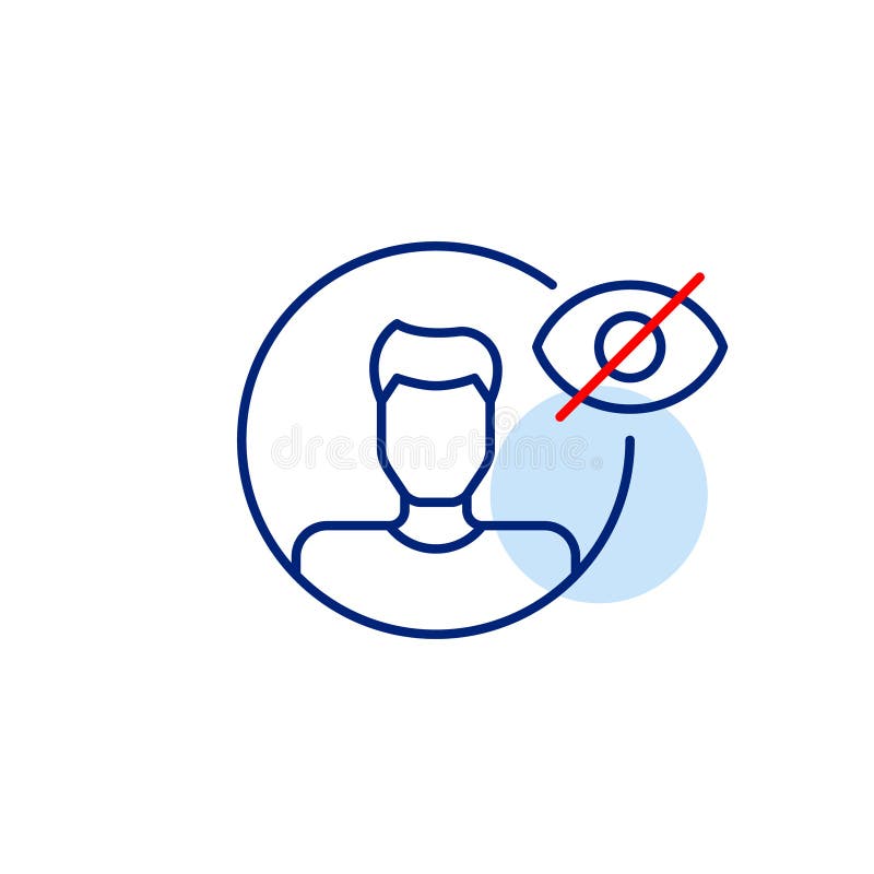 Vector Icon of Man User Avatar with No Eye, Symbolizing Anonymous ...