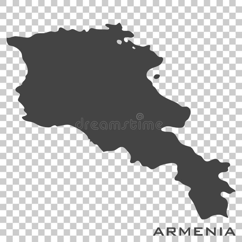 Vector Icon Map of Armenia on Transparent Background Stock Vector ...