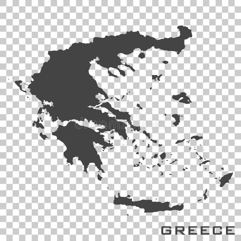 Vector Icon Map of Greece on Transparent Background Stock Vector ...
