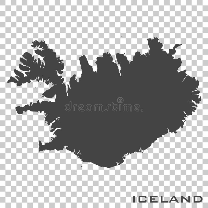 Vector Icon Map of Iceland on Transparent Background Stock Vector ...