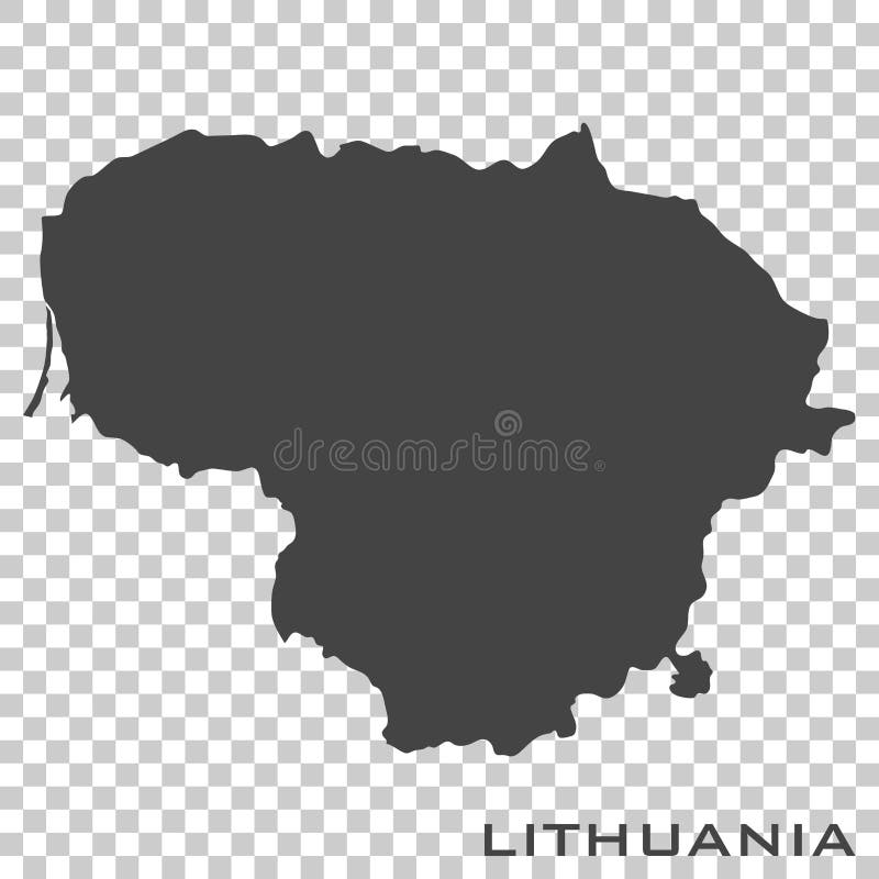 Vector Icon Map of Lithuania on Transparent Background Stock Vector ...