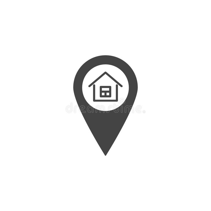 Vector Icon Map Pointer on White Background Stock Vector - Illustration ...