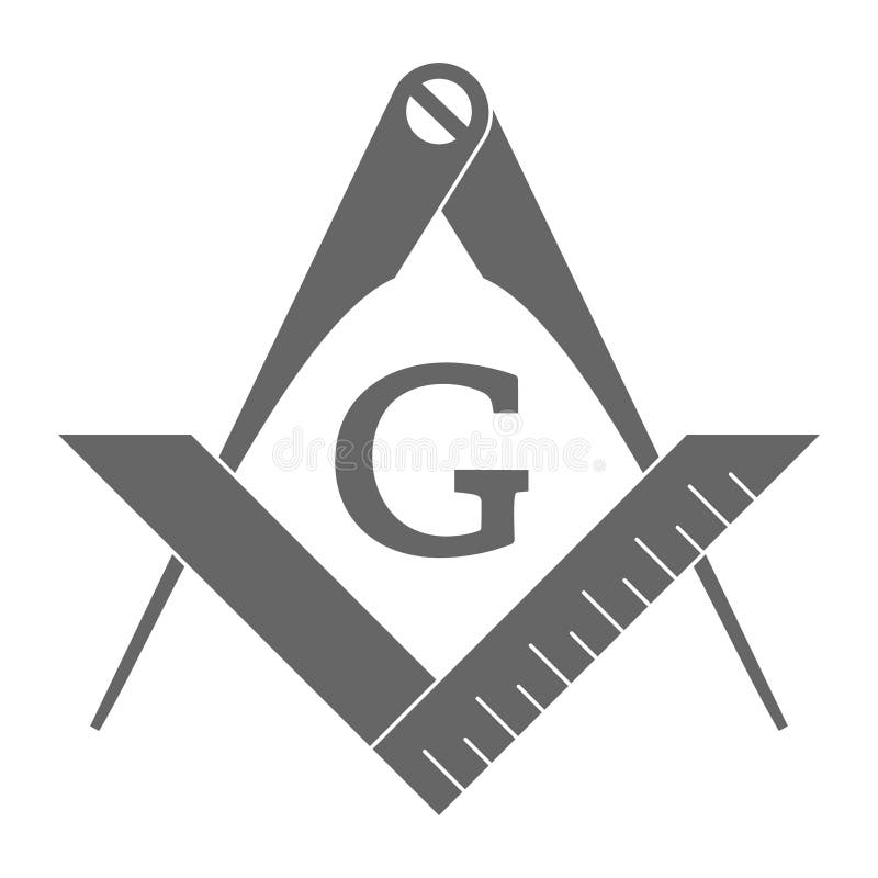 Vector Set With Masonic Square And Compasses Stock Vector