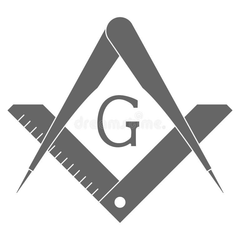 Vector Icon with Masonic Square and Compasses Stock Vector ...
