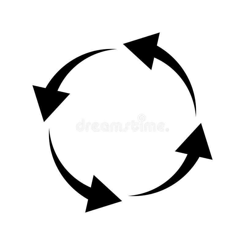 An Icon of an Arrow Spinning in a Circle. Vector. Stock Vector ...