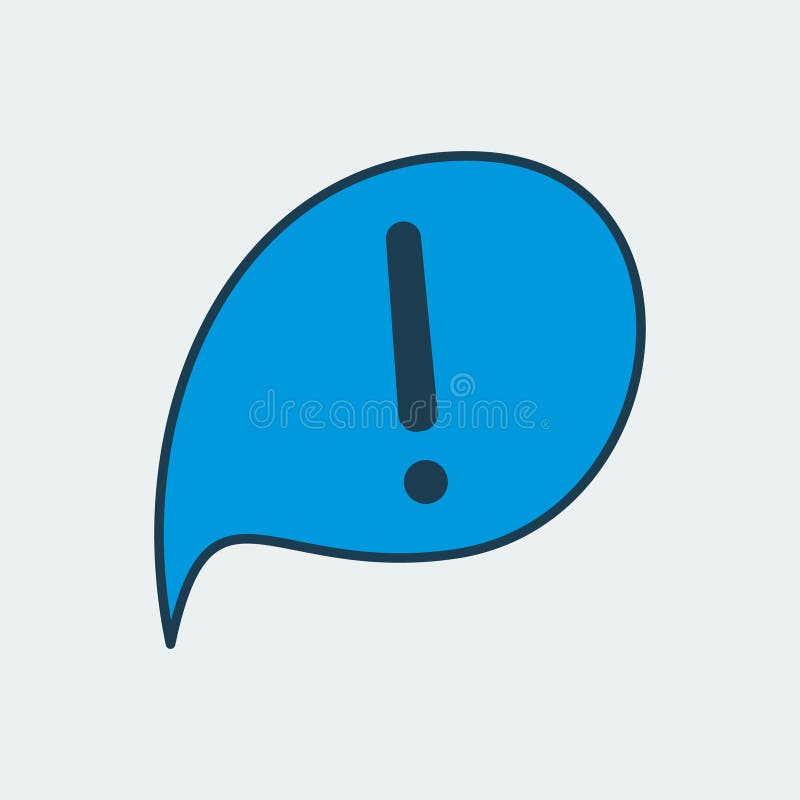 Vector Icon with a Message and Exclamation Mark on it. it Represents ...