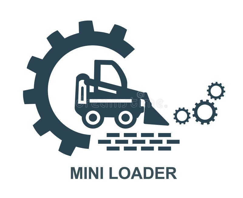 Vector Icon of the Mini Tractor Loader Logo. Stock Vector ...