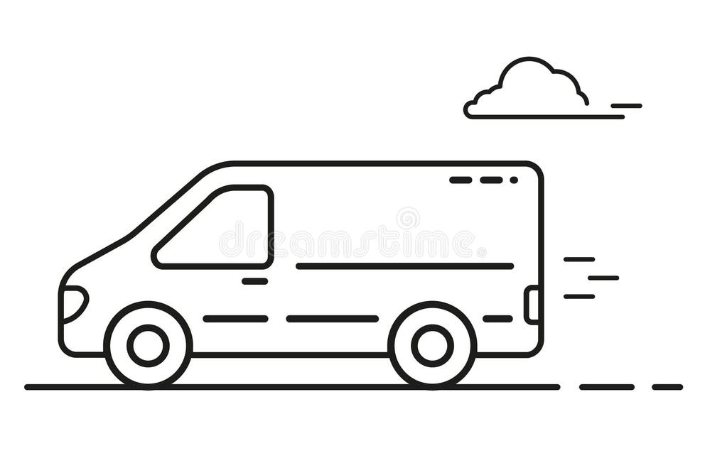 Vector Icon of Minibus. Transport Linear Style Icon Stock Vector ...