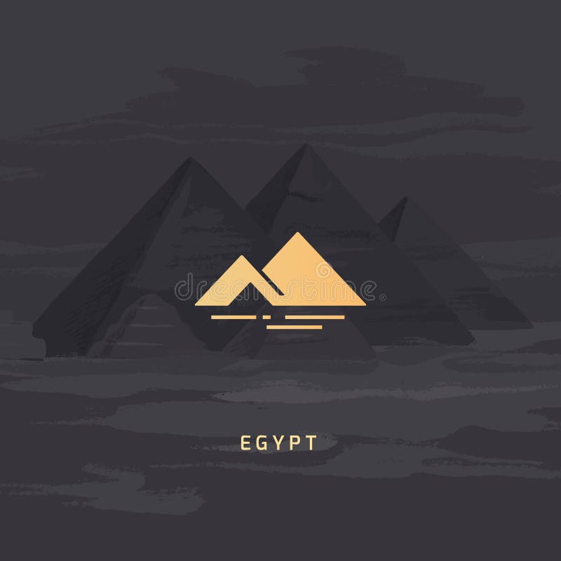 Vector Icon of the Most Famous Symbol of Egypt - the Pyramid Stock ...