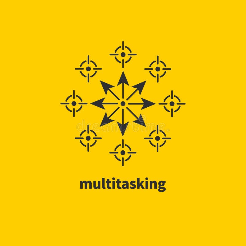 Vector icon multitasking stock vector. Illustration of goal - 115459886