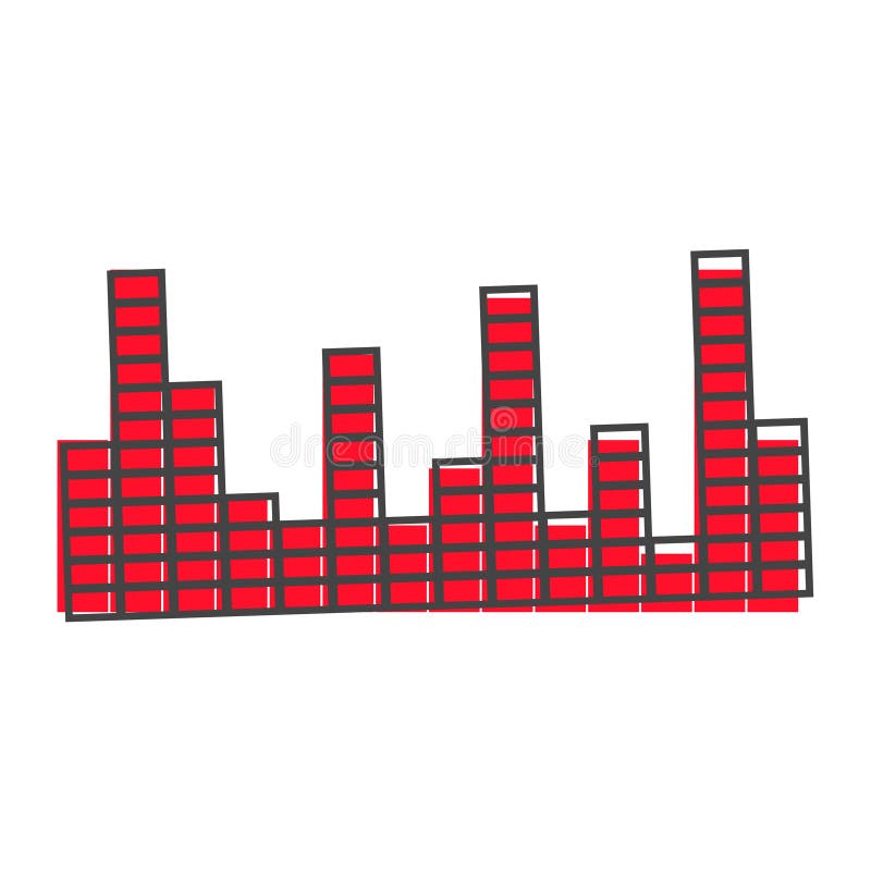 Vector Icon of Musical Equalizer. a Musical Sound Wave Cartoon Style on ...
