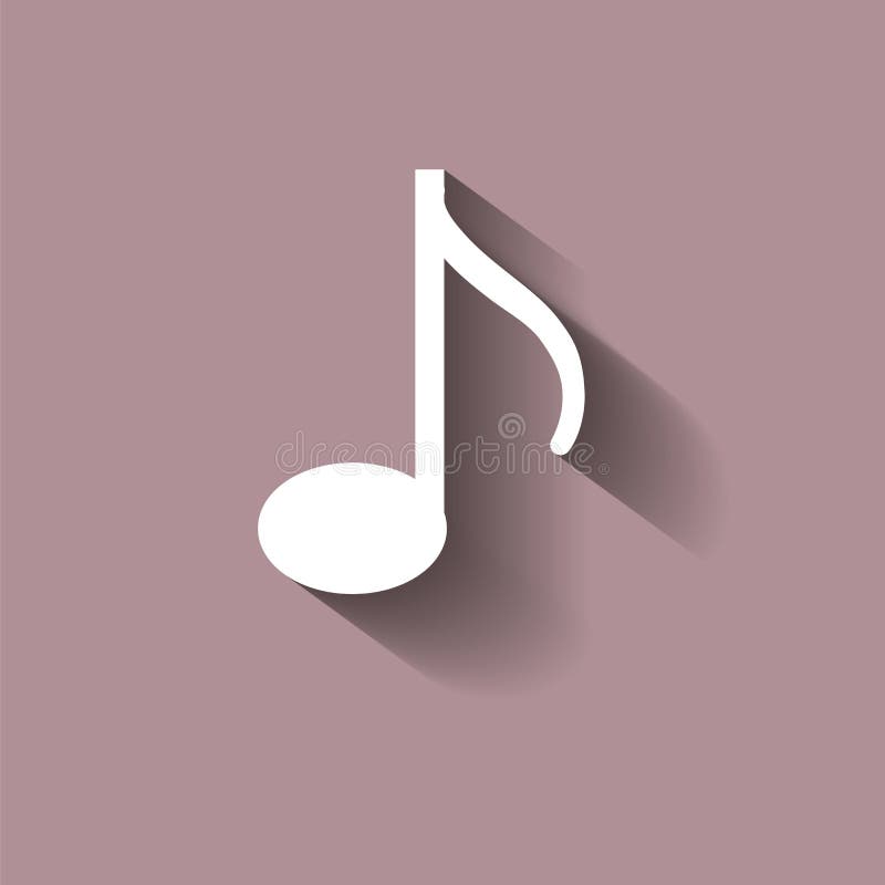 Vector Icon of Musical Note Stock Vector - Illustration of quarter ...