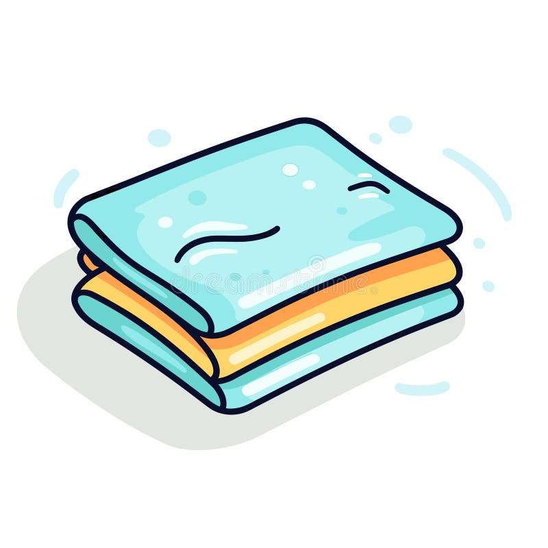 Vector Icon of a Neat and Organized Stack of Towels in a Minimalist ...
