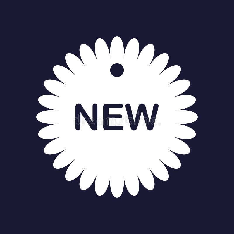 Vector icon. New label. stock vector. Illustration of promotion - 98202285