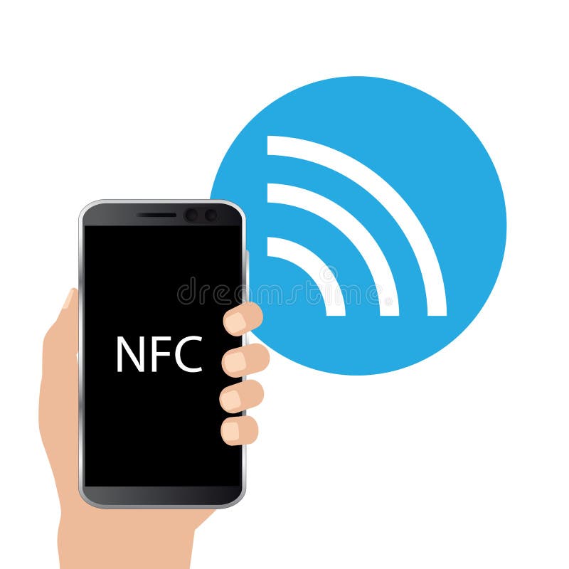 Vector Icon. NFC Touch Payment Concept. Stock Vector - Illustration of ...