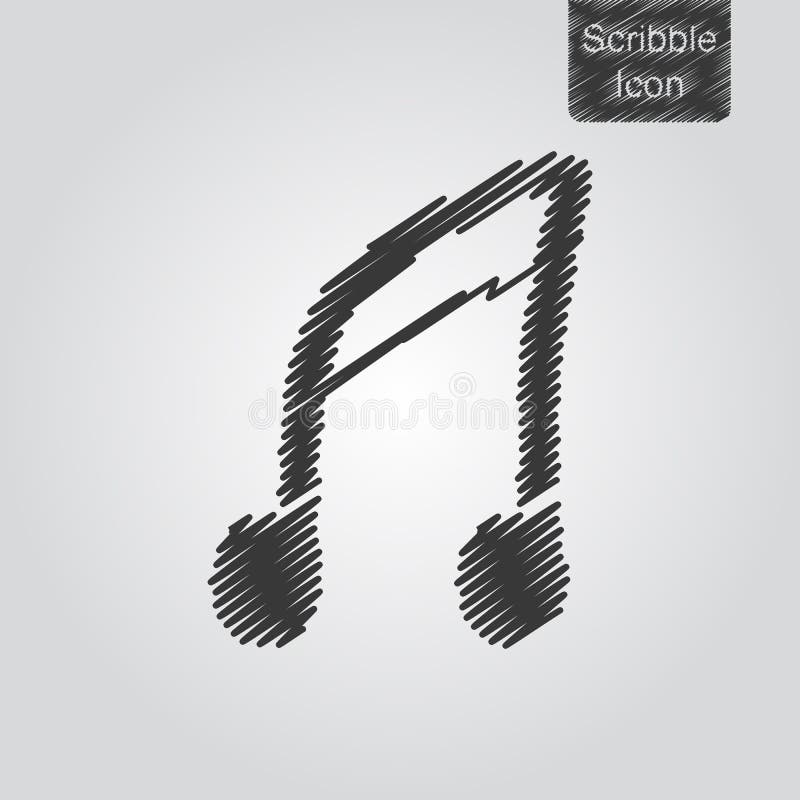 Vector Icon of Note in Scribble Style Stock Vector - Illustration of ...