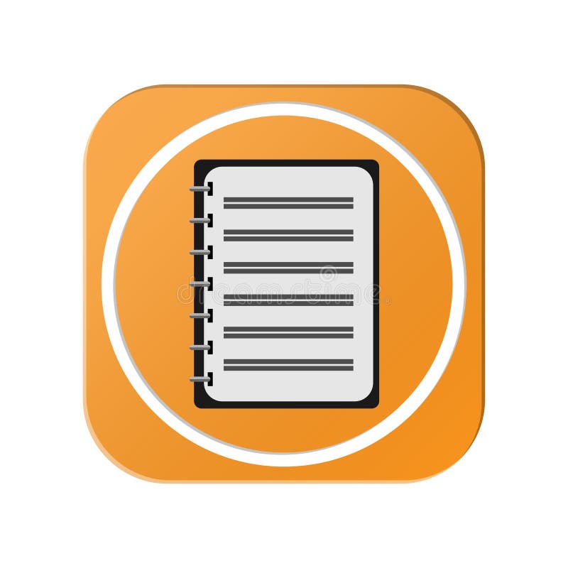 Vector Icon for a Notebook or Notepad. Simple Design for the Site and ...