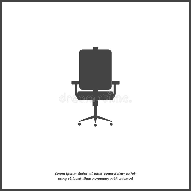 Vector Icon Office Chair Icon on White Isolated Background. Layers ...