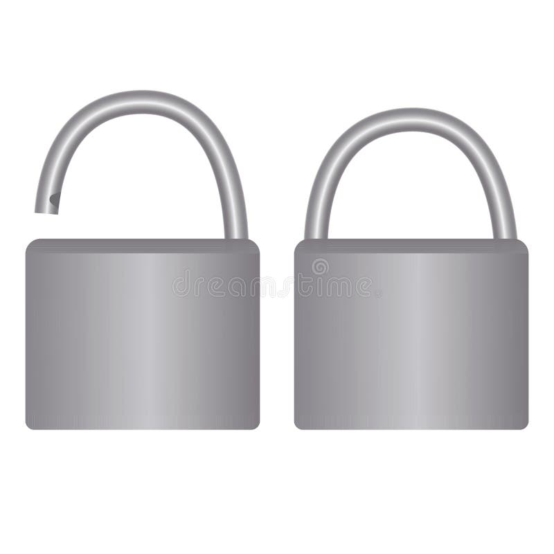 Vector Icon Open and Closed Padlock. Symbol Locked and Blocked. Stock ...