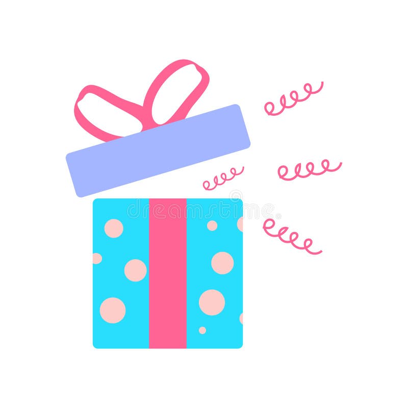 Vector. Icon of the Open Gift Box. Stock Vector - Illustration of ...