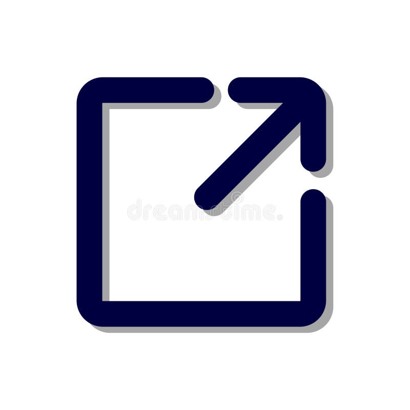 Vector Icon Open New Window on White Isolated Background. Layers ...