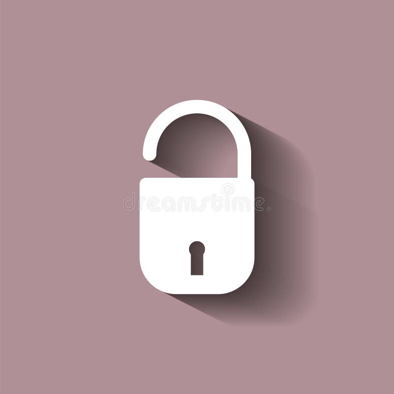 Vector Icon Open Padlock. Open Lock Icon Stock Vector - Illustration of ...