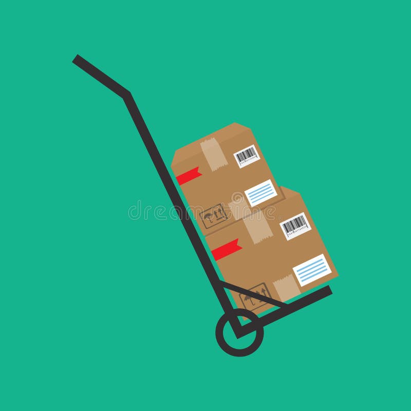 Man Push Trolley Box Stock Illustrations – 81 Man Push Trolley Box ...