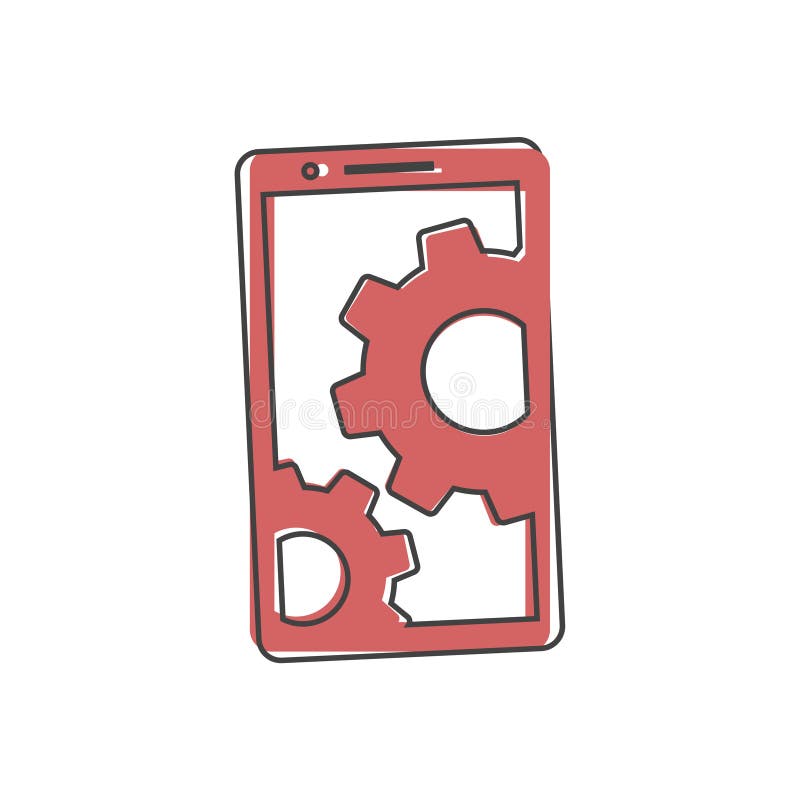 Vector Icon Payment Smartphone. NFC Technology on Cartoon Style on ...