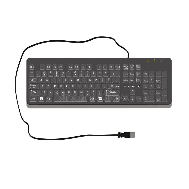 Iconkeyboardwithcable3d Stock Illustrations – 1 Iconkeyboardwithcable3d ...