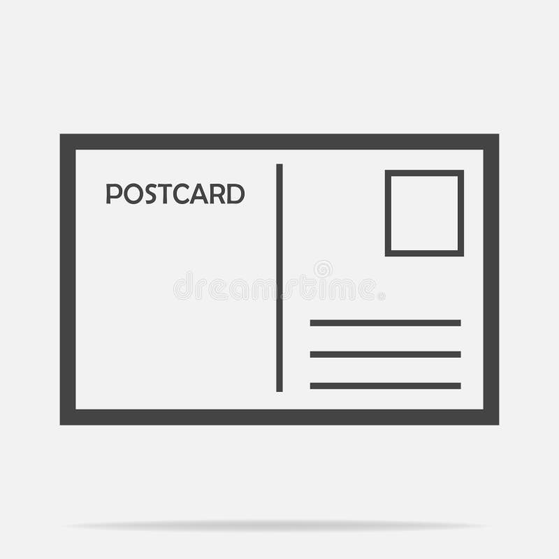 Vector icon postcard. stock vector. Illustration of envelope - 114665683