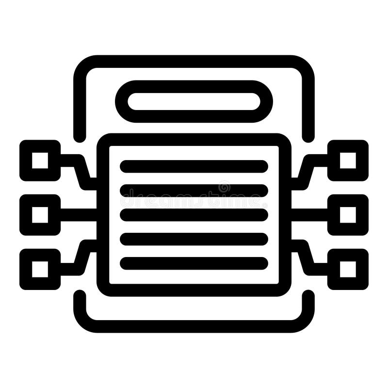 Vector Icon of a Printed Circuit Board Stock Vector - Illustration of ...