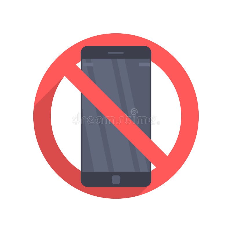 Prohibiting Mobile Phone Banned Sign Stock Vector - Illustration of ...