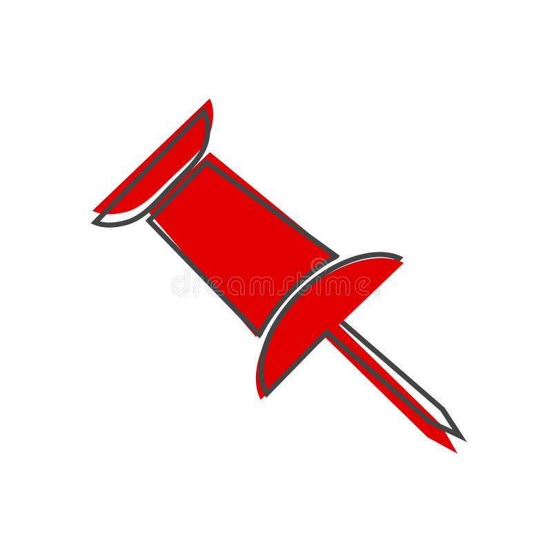 Push Pin Icon Cartoon Style Stock Illustrations – 317 Push Pin Icon ...
