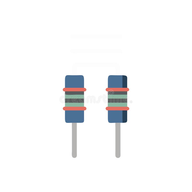 Adjustable Power Resistor Icon for Electronics Stock Illustration ...