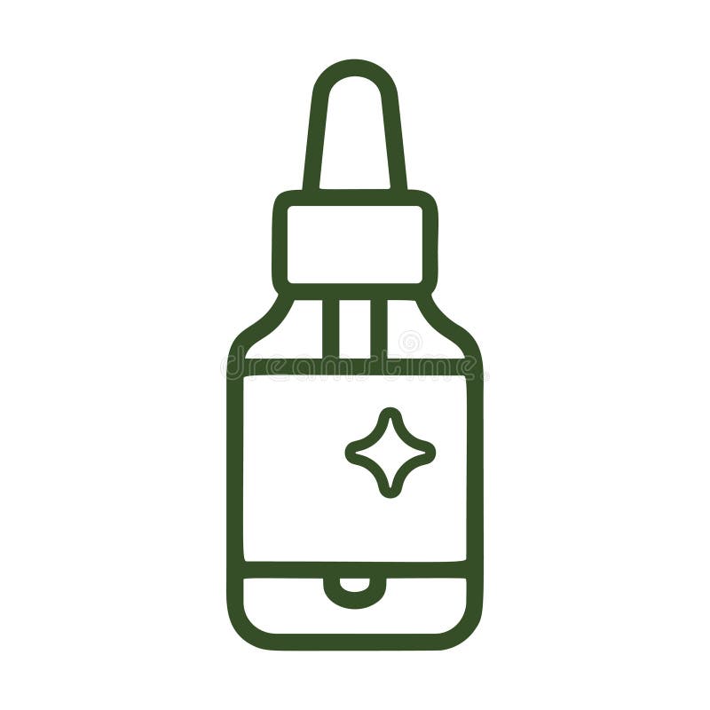 Vector Icon Representing a Serum Bottle Used for Cosmetics and Skin ...