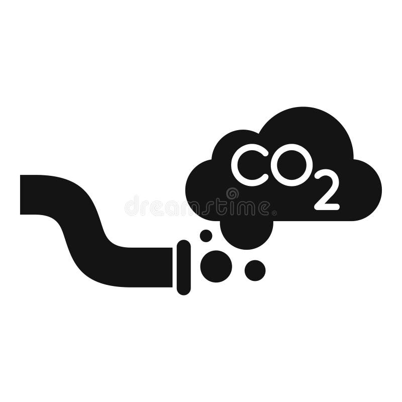 Industrial Pipe Emitting Co2 Cloud Pollution Symbol Stock Vector ...