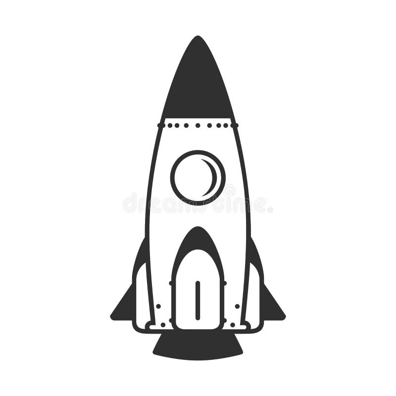Vector icon rocket stock vector. Illustration of fantasy - 74199357