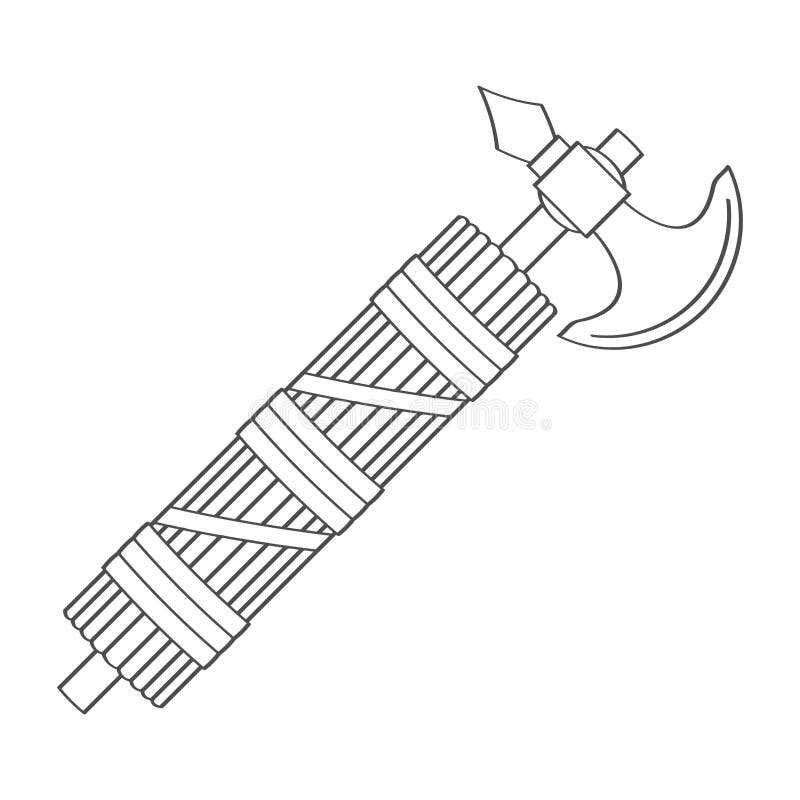 Vector Icon with Roman Fasces Stock Vector - Illustration of authority ...
