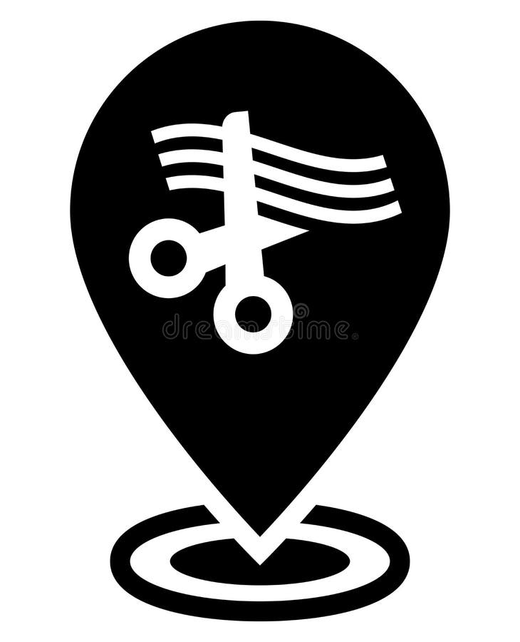 Barbershop Map Pointer Icon Stock Vector - Illustration of barber ...