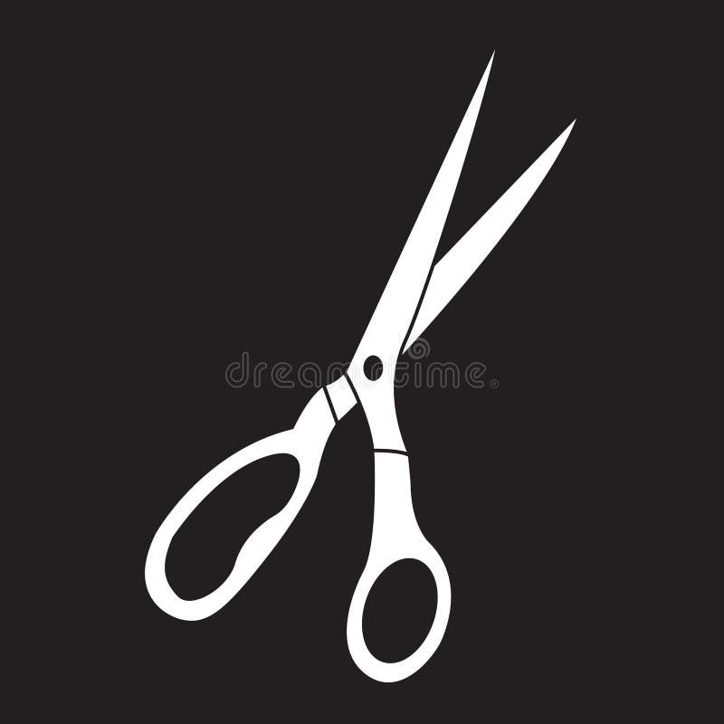 Black and White Scissors Sign Stock Vector - Illustration of black ...