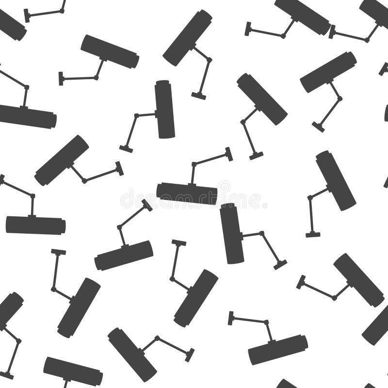 Cctv Camera Pattern Seamless Black Stock Illustrations – 140 Cctv ...
